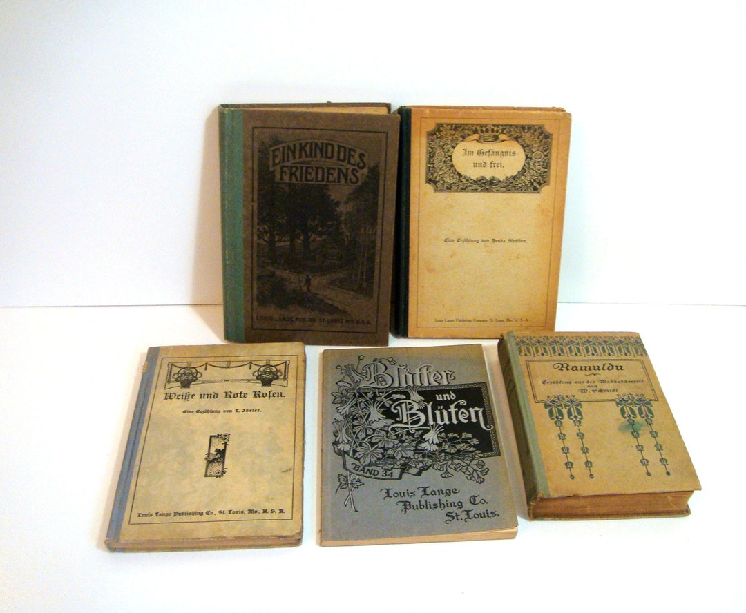 Book Collection, Old German Books Instant Library Vintage Book ...