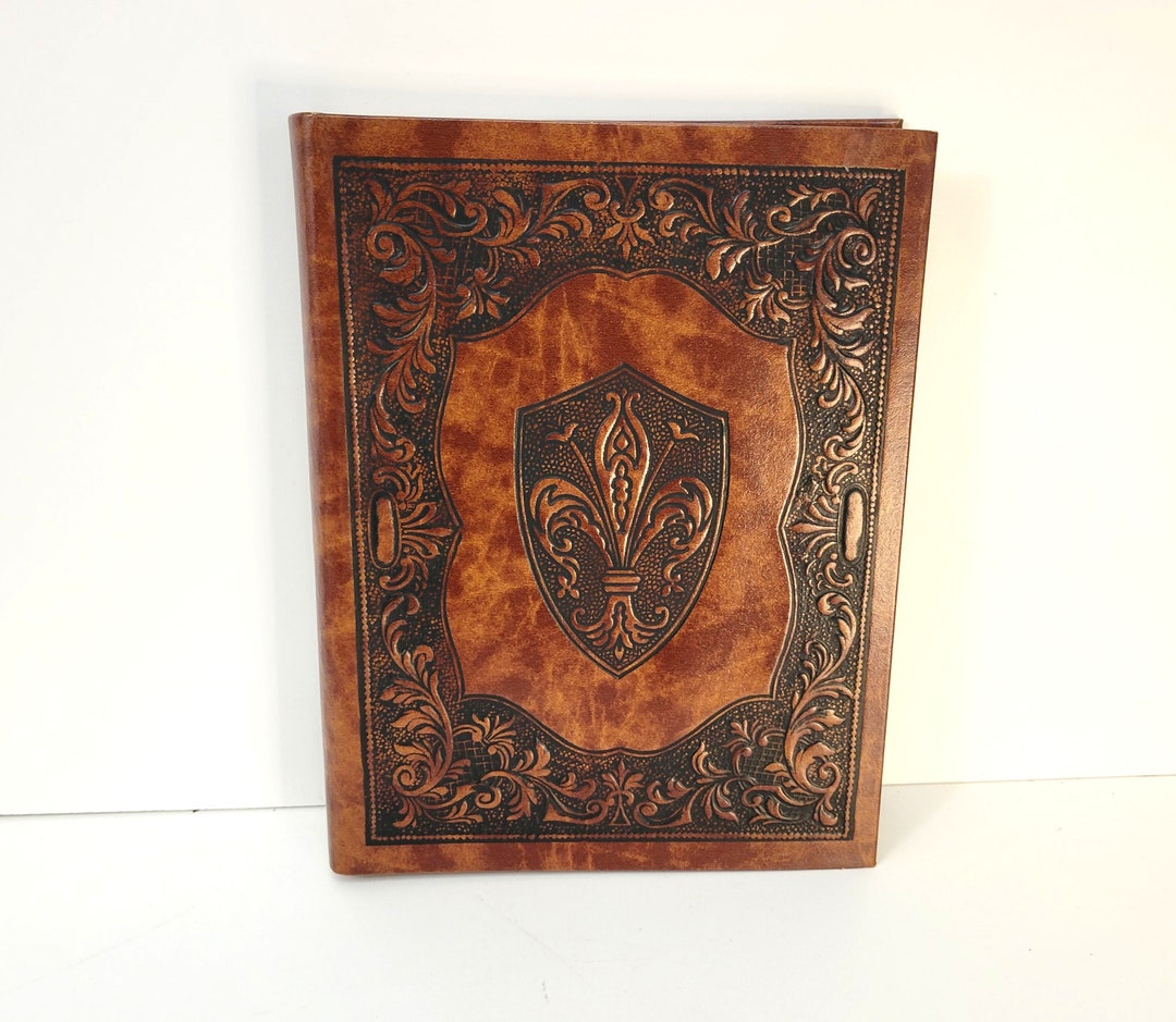 Tooled Leather Covered Scrapbook Made in Italy - Etsy