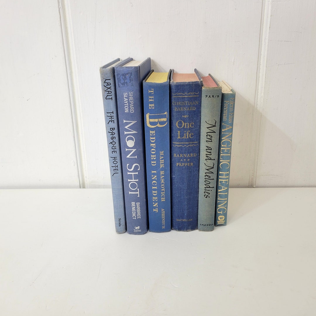Light Blue Book Collection, Set of Six, Library Decor, Home Decor ...