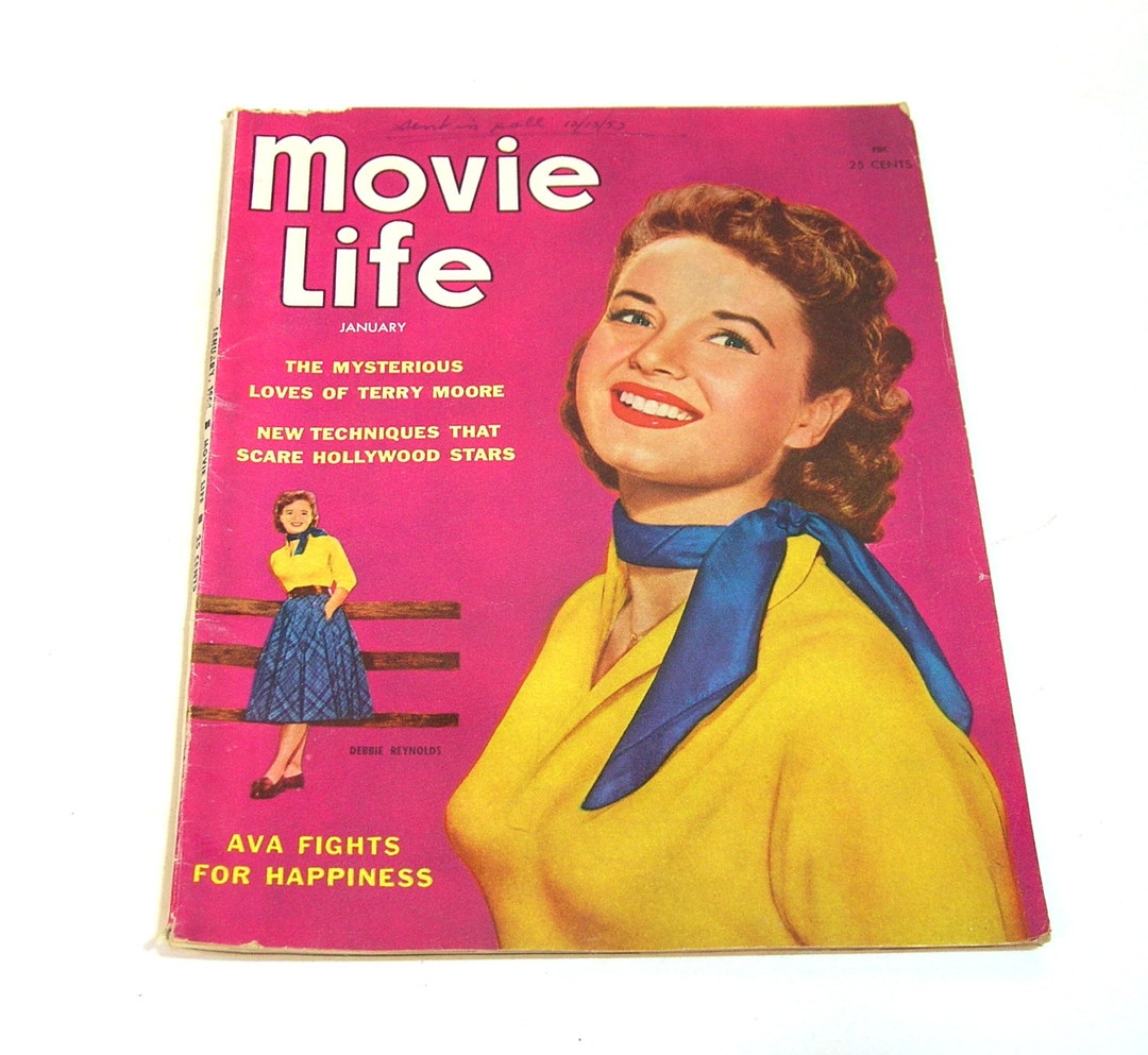 Vintage Movie Life Magazine January, 1954, Debbie Reynolds Cover - Etsy