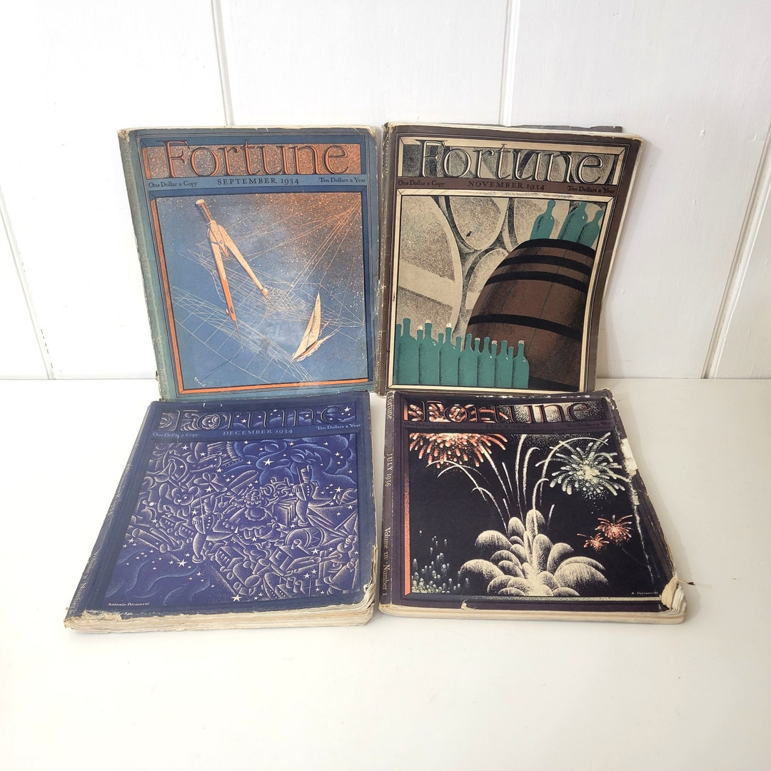 Fortune Magazine, Four Issues, 1934 and 1936 - Etsy