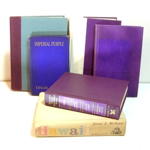 Lavender and Purple Book Collection Home Decor Assortment, Set of Six ...
