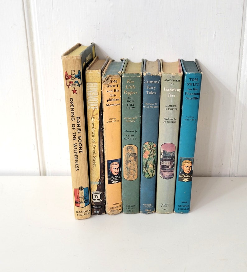 Vintage Children's Book Collection Set of Seven Library - Etsy