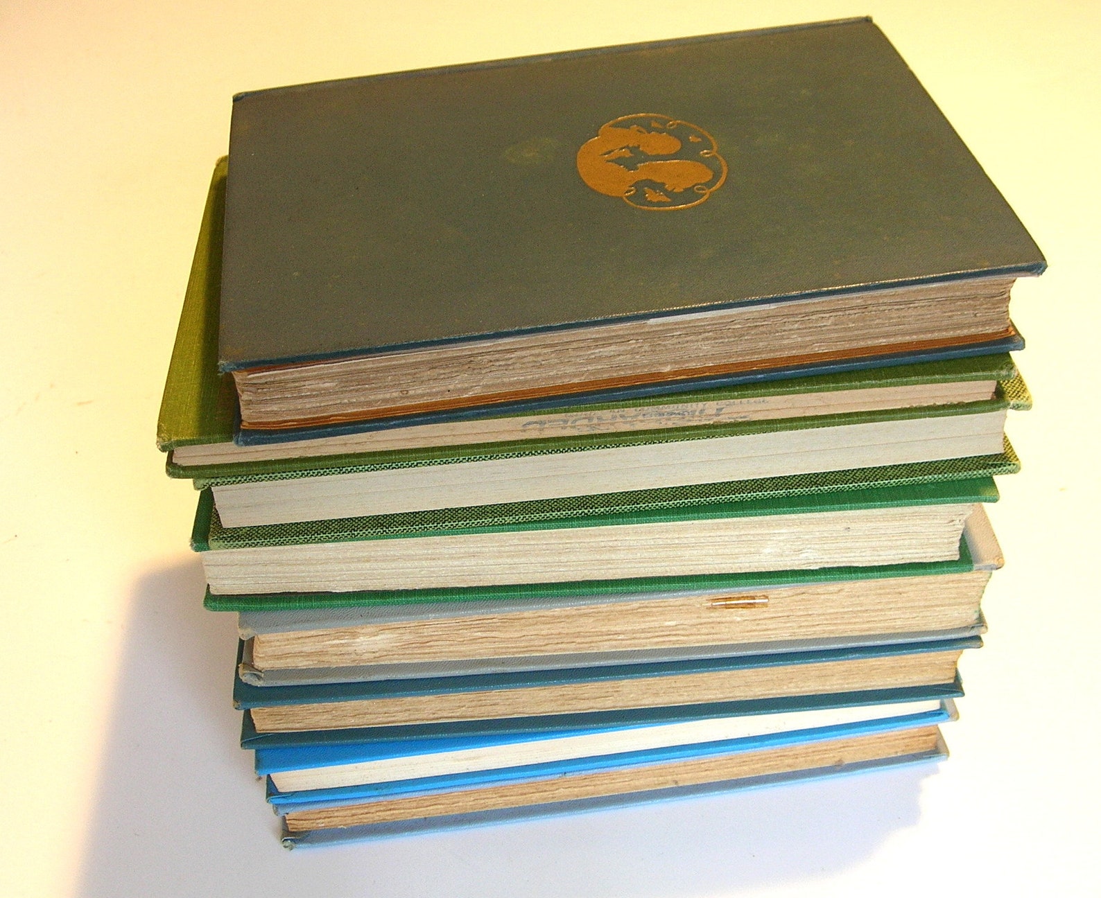 Light Blue and Green Books Instant Library Vintage Book - Etsy