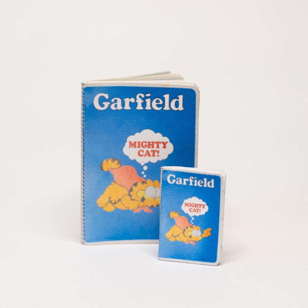 Garfield Notebook Miniature Dollhouse Spiral Journal Lined Paper Pad ...