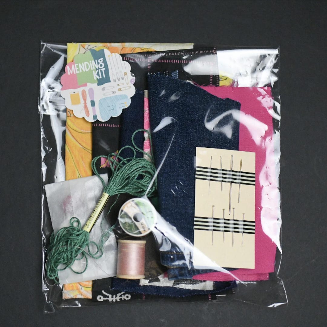Mending Kit With Mend + Repair Your Clothing by Hand Guide Zine - Etsy