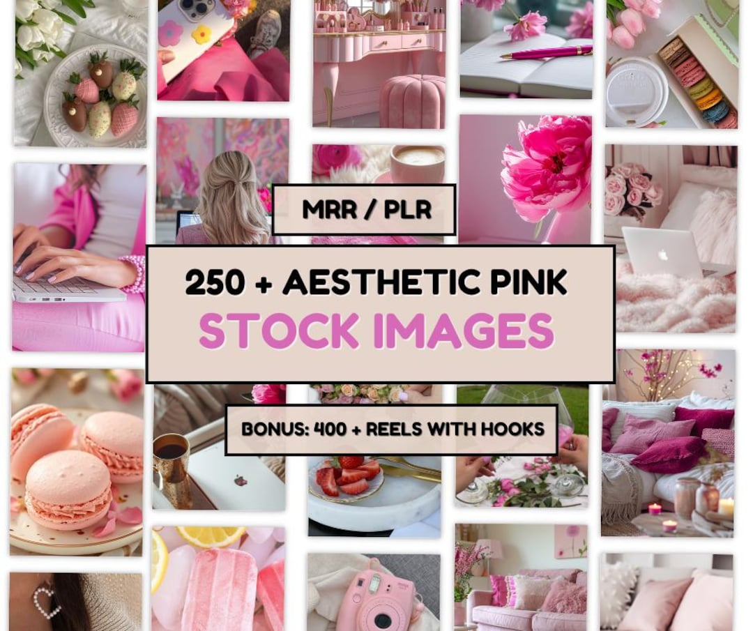 250 + Pink Faceless Marketing Stock Images | Master Resell Rights | MRR ...