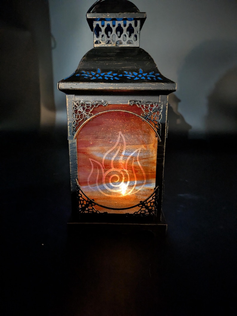 Atla Four Elements Lantern, Metal Lantern, Avatar Inspired Decoration ...