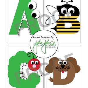 Fun Alphabet Letters for Learning Character Letters Flash Cards Digital ...