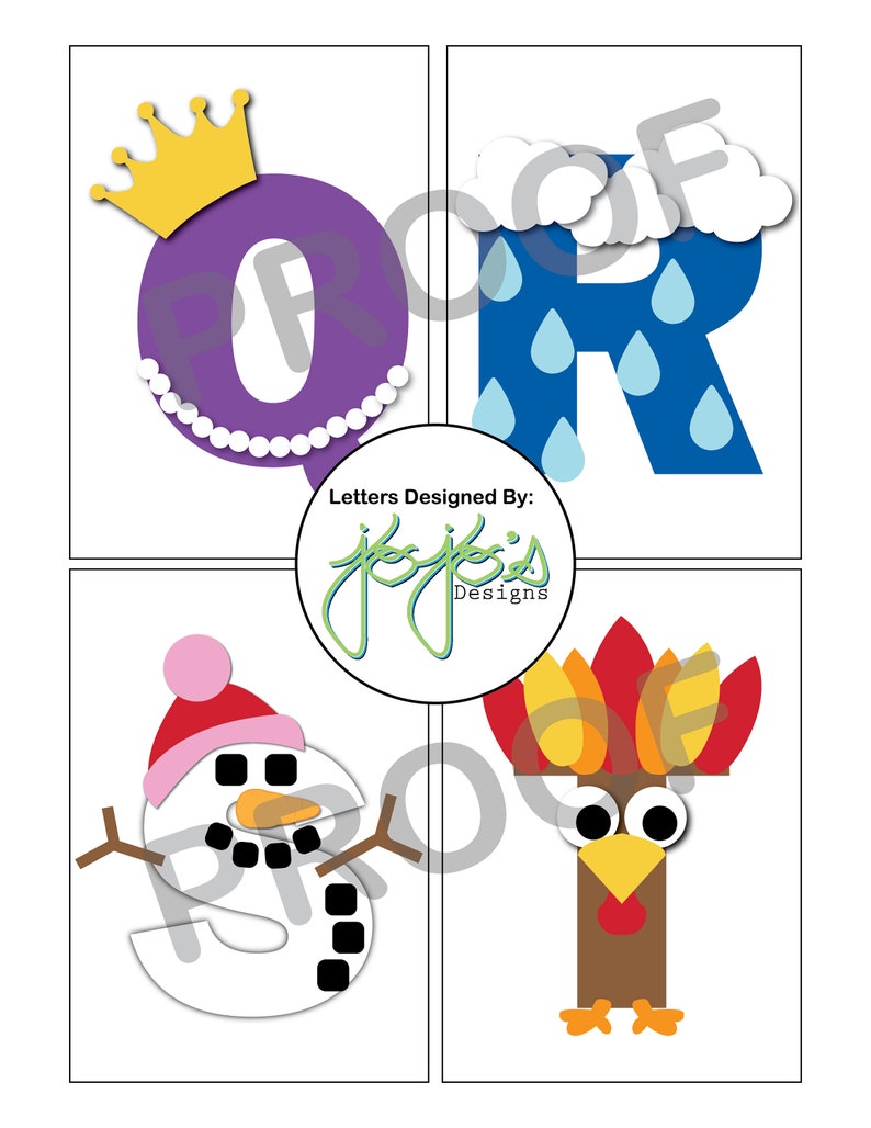 Fun Alphabet Letters for Learning Character Letters Flash - Etsy