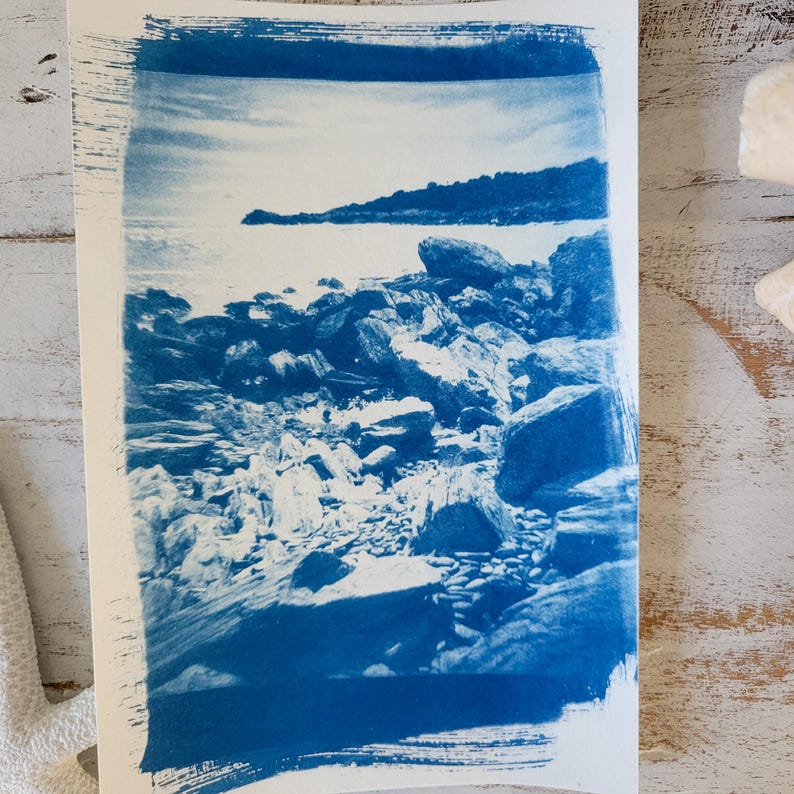 Rocky Shores Original Cyanotype Print - Limited Edition - Analog ...