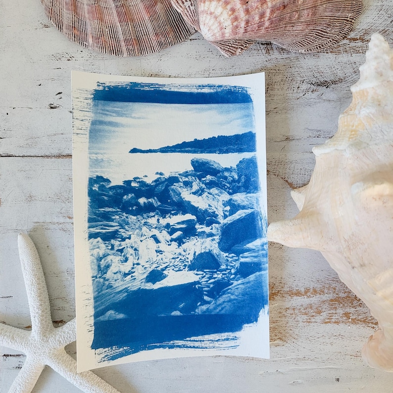 Rocky Shores Original Cyanotype Print - Limited Edition - Analog ...