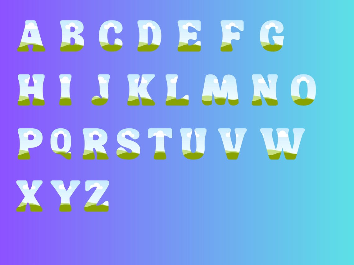 Editable A to Z Letter Templates | Drag and Drop Image Letters ...