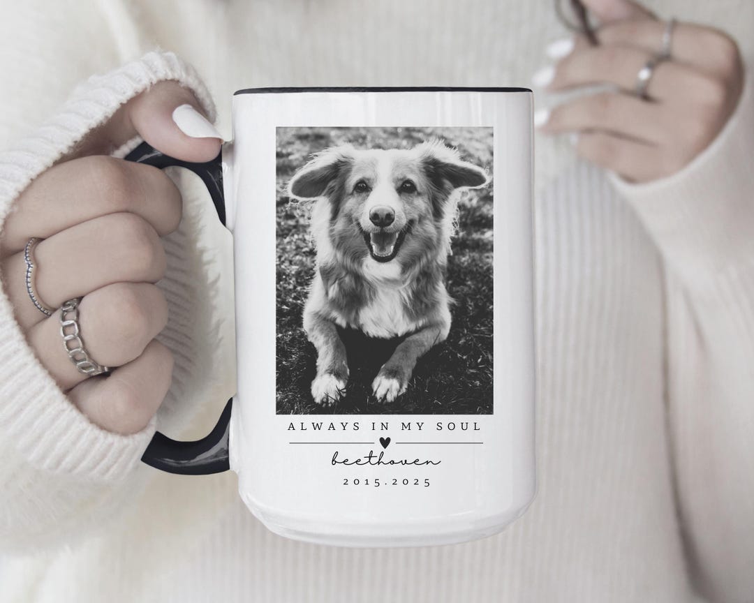 Custom Pet Photo Memorial Mug: Dog Lover Gift - Etsy