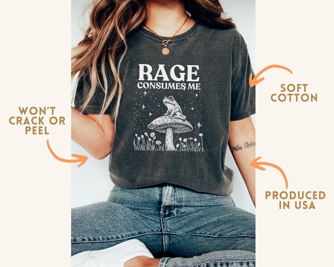 Rage Consumes Me Frog Shirt,meme Frog Shirt, Vintage Style Unisex T ...