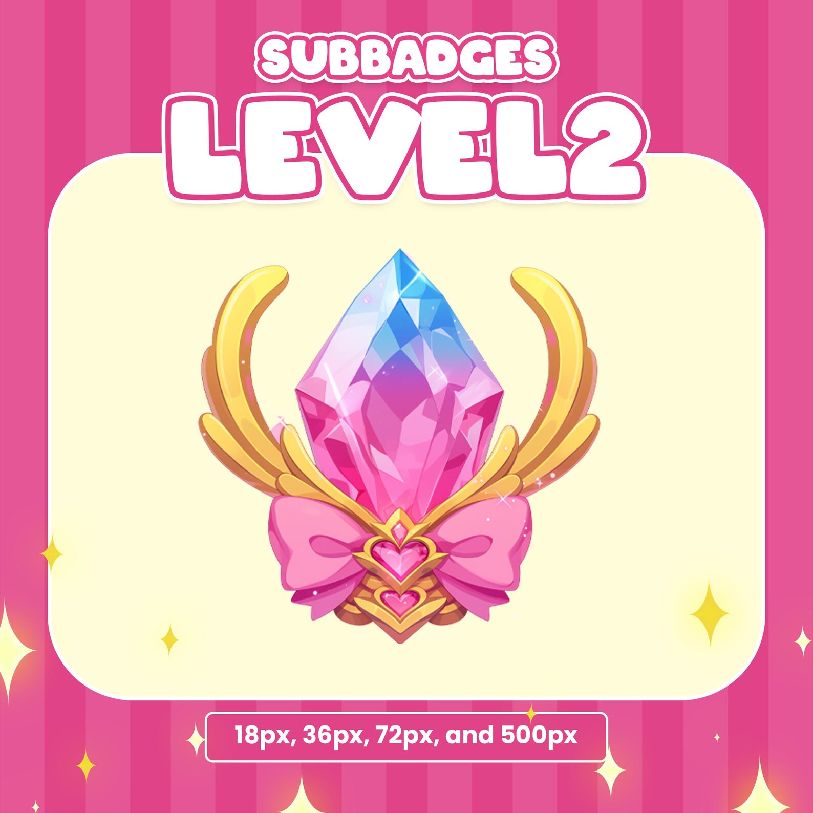 Sub Badges | Diamond Badges | Twitch Badges | Cute Diamond Badges | Bit ...