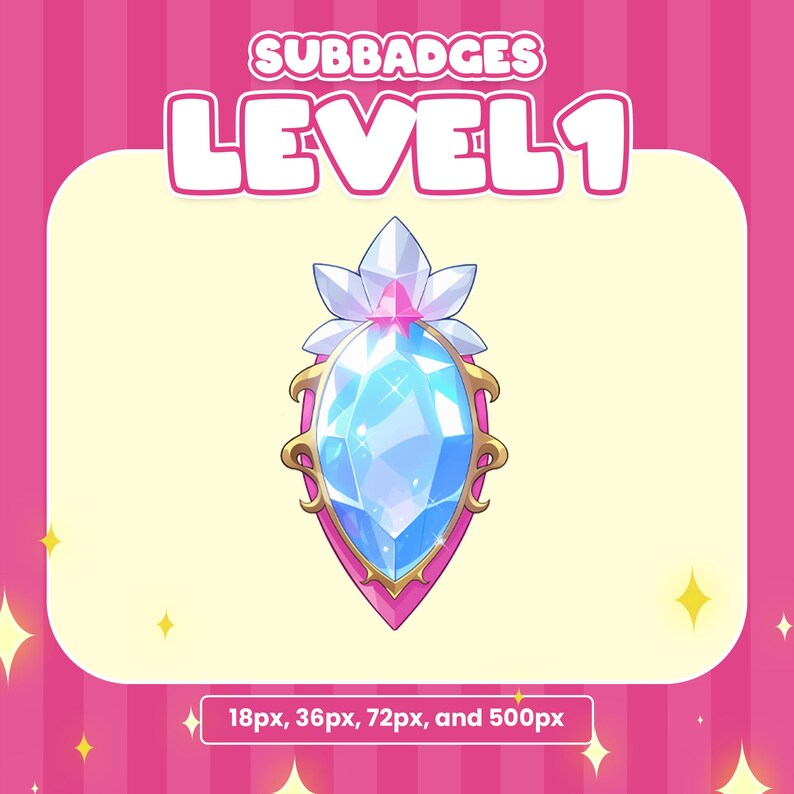 Sub Badges | Diamond Badges | Twitch Badges | Cute Diamond Badges | Bit ...