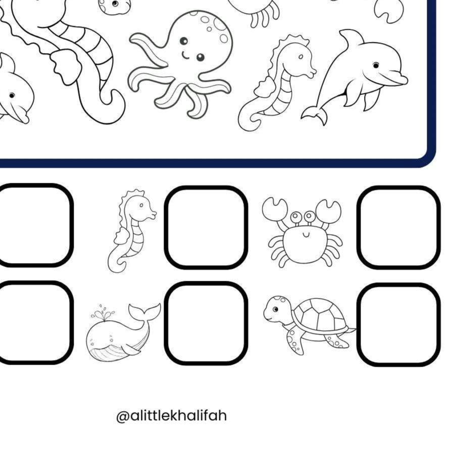 1-10 Numbers Sea Animal Theme Printable - Etsy