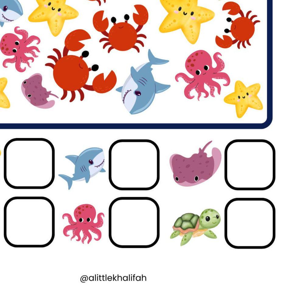 1-10 Numbers Sea Animal Theme Printable - Etsy