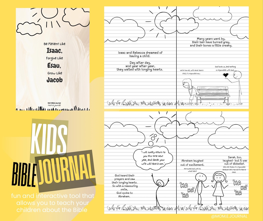 Bible Stories for Kids Guided Bible Journal for Children Printable ...
