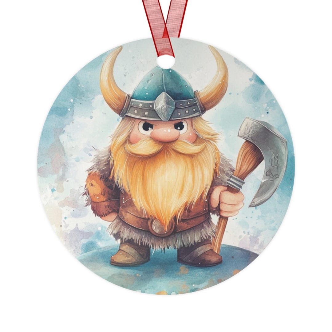 Whimsical Viking Metal Ornaments, Charming Holiday Decor, Perfect for ...
