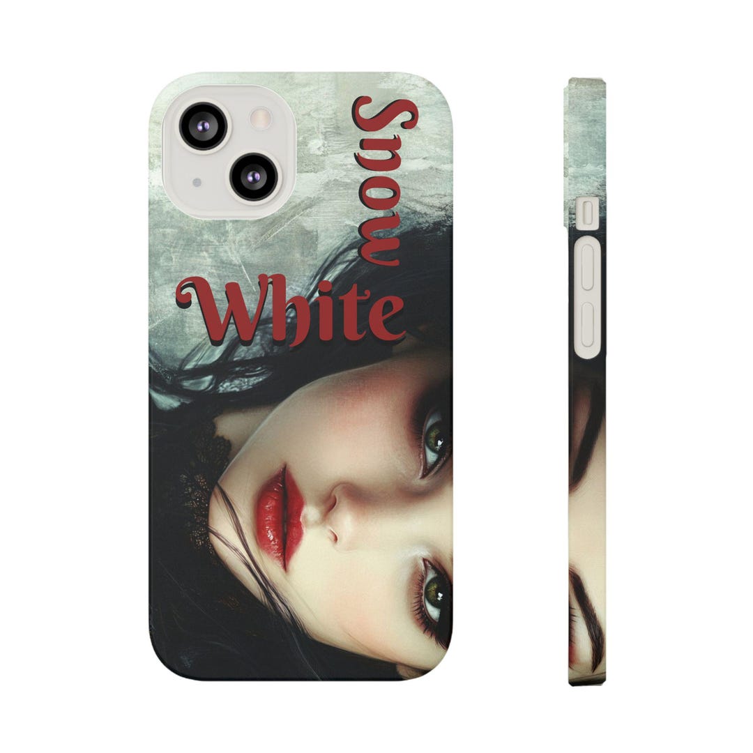 Elegant Slim Phone Case - 'snow White' Design, Goth Cell Phone Cover ...