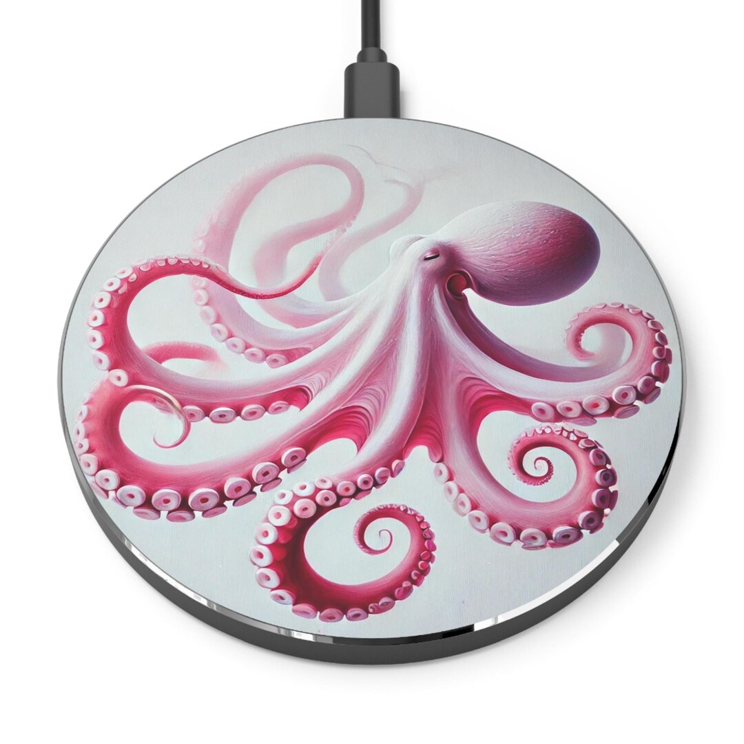 Octopus Design Wireless Charger Cute Desk Accessory for Ocean Lovers ...