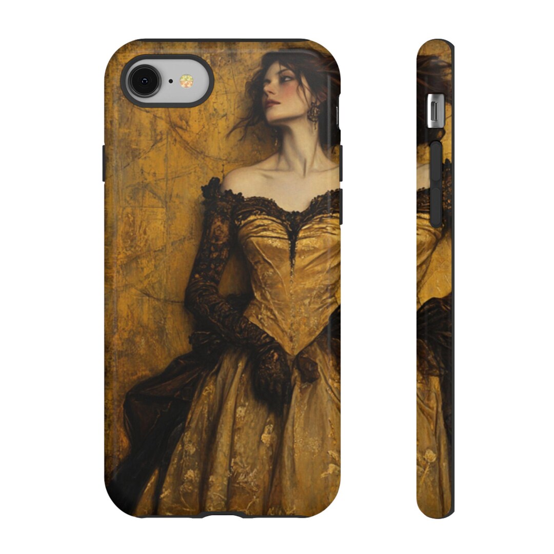 Elegant Black and Gold Dress Gothic Victorian Phone Case, iPhone and ...