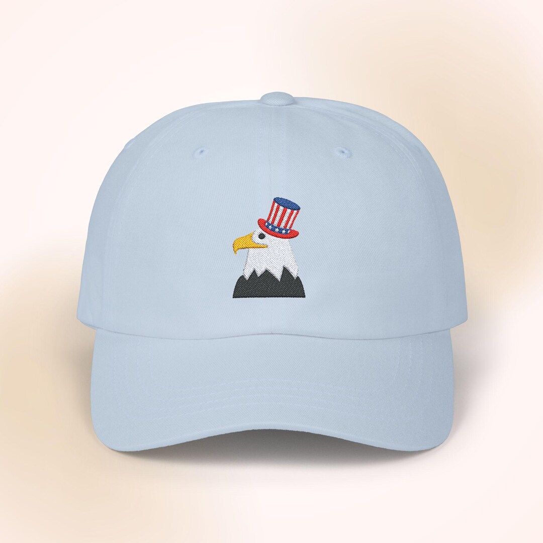 Patriotic Eagle Baseball Hat, Bald Eagle Dad Cap, Top Hat Eagle Hat ...