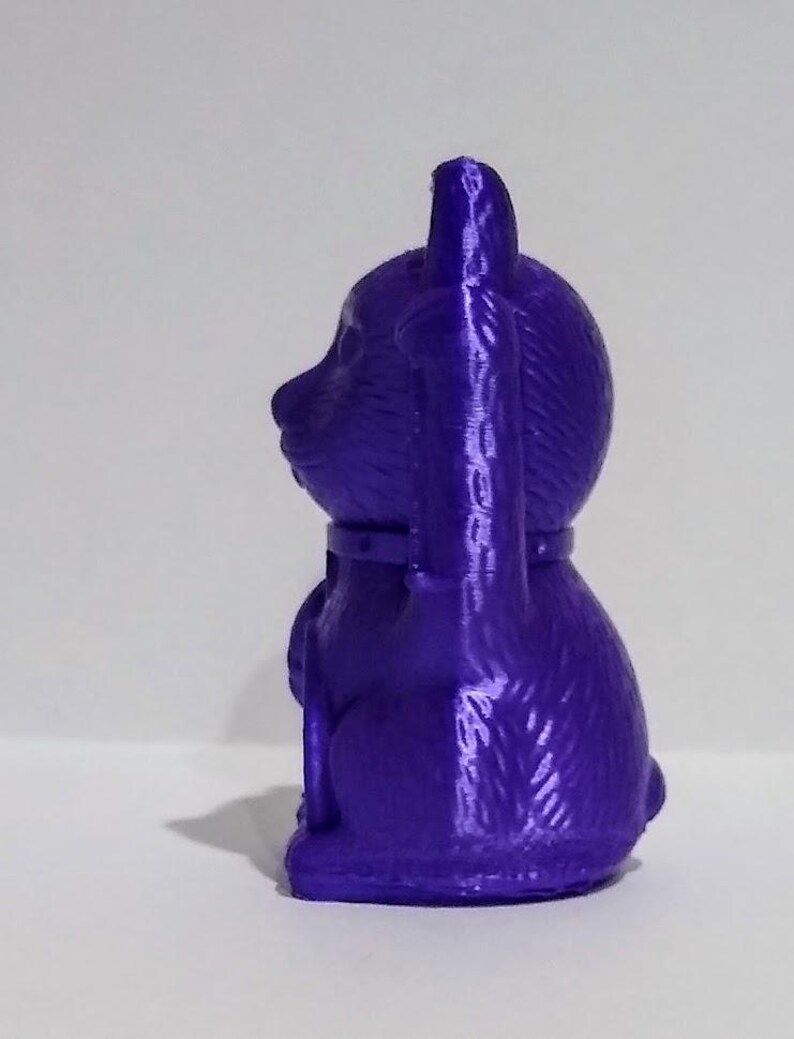 Purple 3D Printed Lucky Cat - Etsy