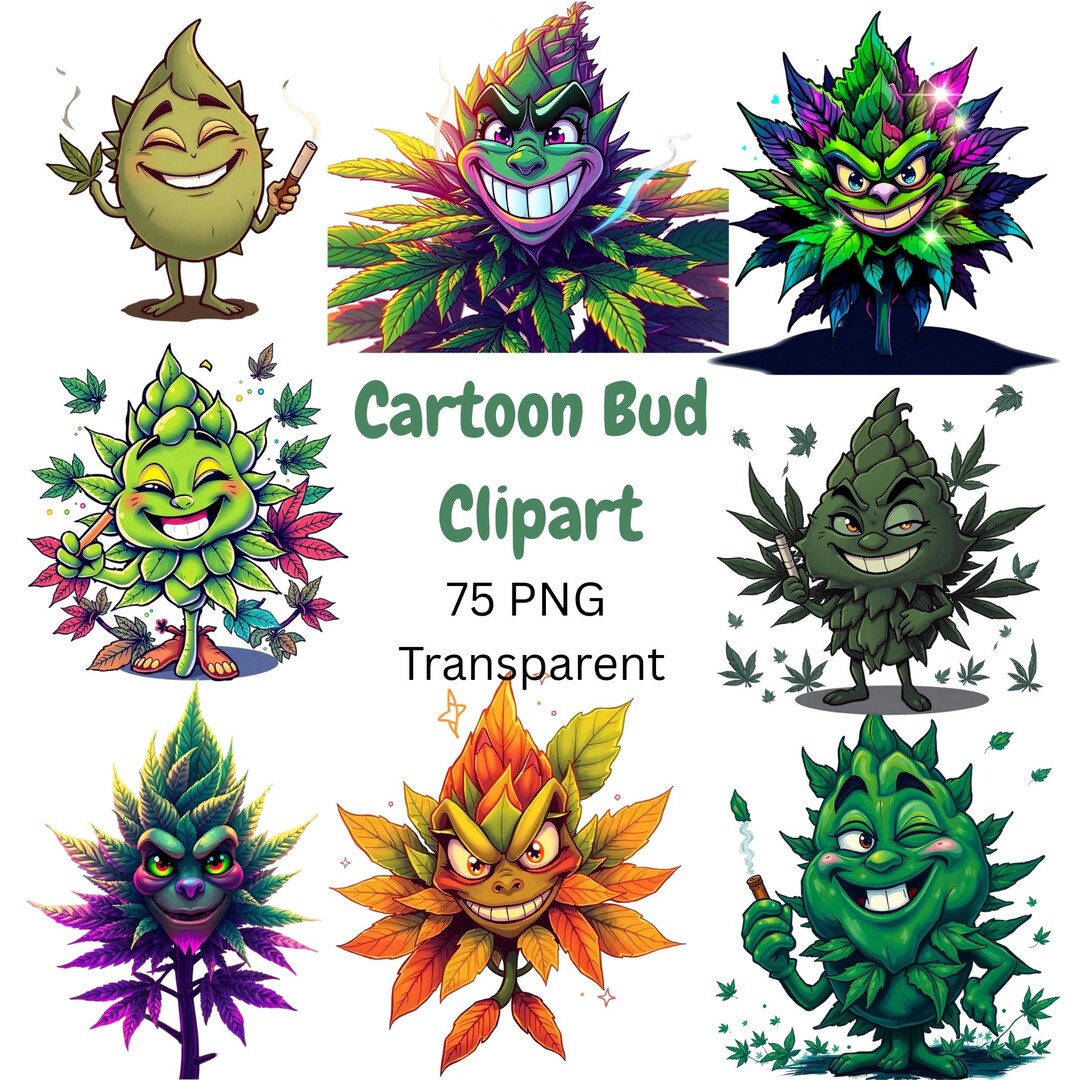 Bud Buddies Clipart Marijuana Friend PNG Bundle Anime Weed Tshirt Best ...