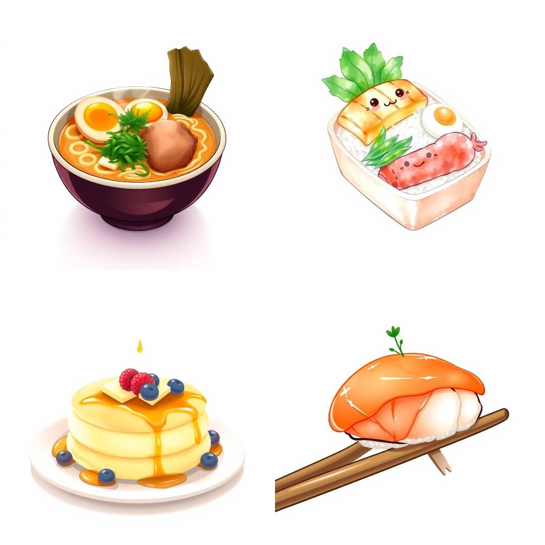 Japanese Food Clipart, Japan Food Clipart PNG Bundle, 144 PNG Kawaii ...