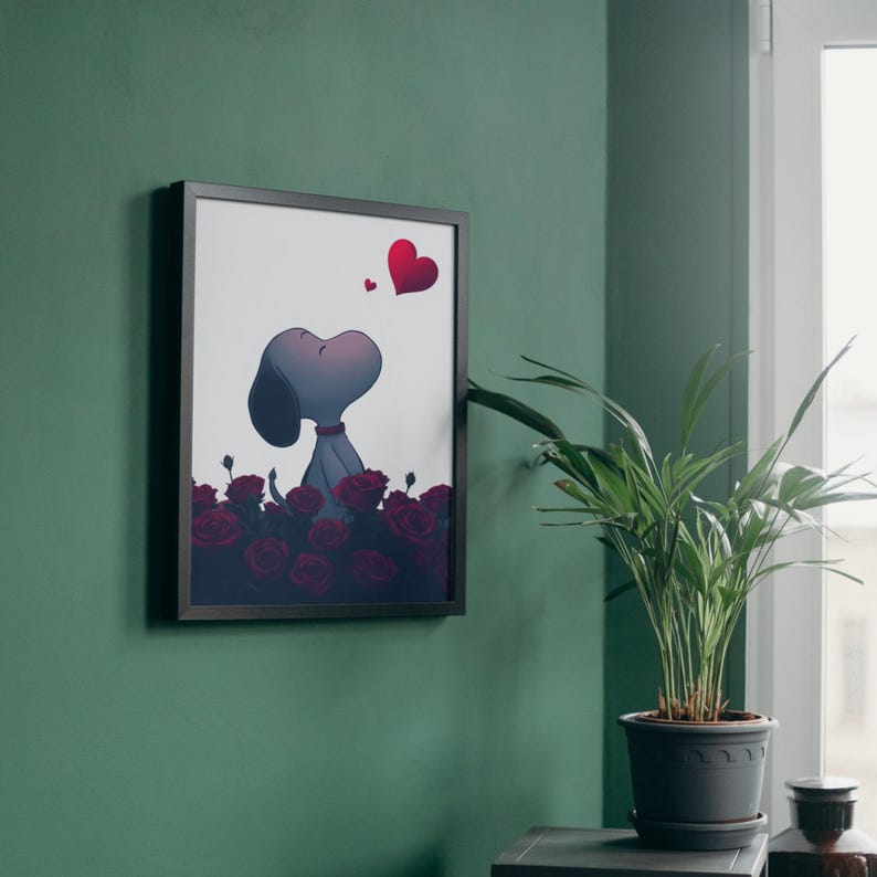 225 Romantic Snoopy Roses PNG Clipart | 1080x1080 Png JPG, Sublimation ...