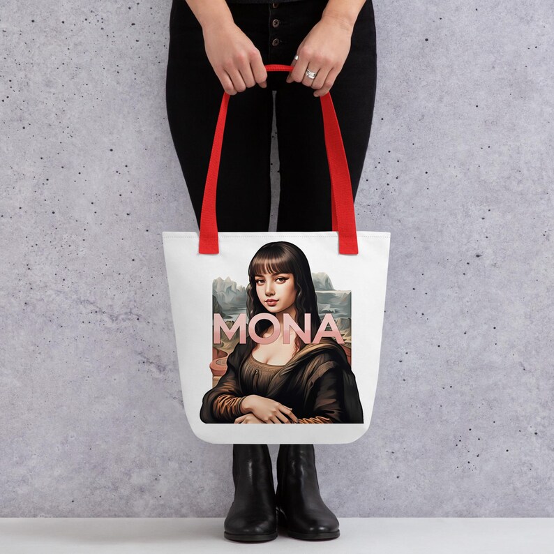 Blackpink Mona Lisa Tote Bag | Lalisa Alter Ego | Kpop Merch Lisa Rose ...