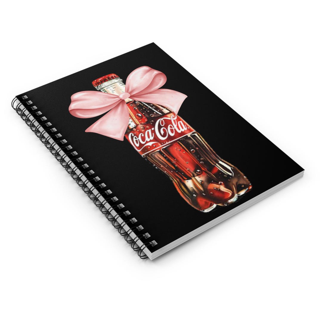 Coquette Pink Bow, Vintage Coca-cola Spiral Notebook Cute Gift for ...