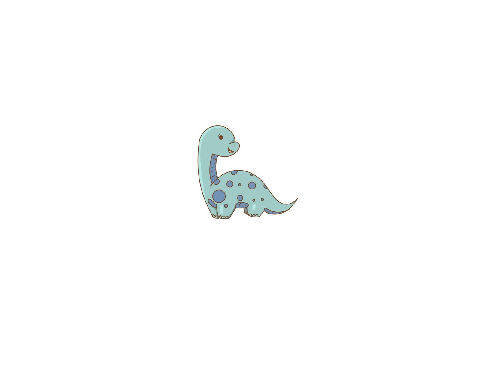 Cute Simple Brontosaurus Dinosaur Sticker Digital Download - Etsy