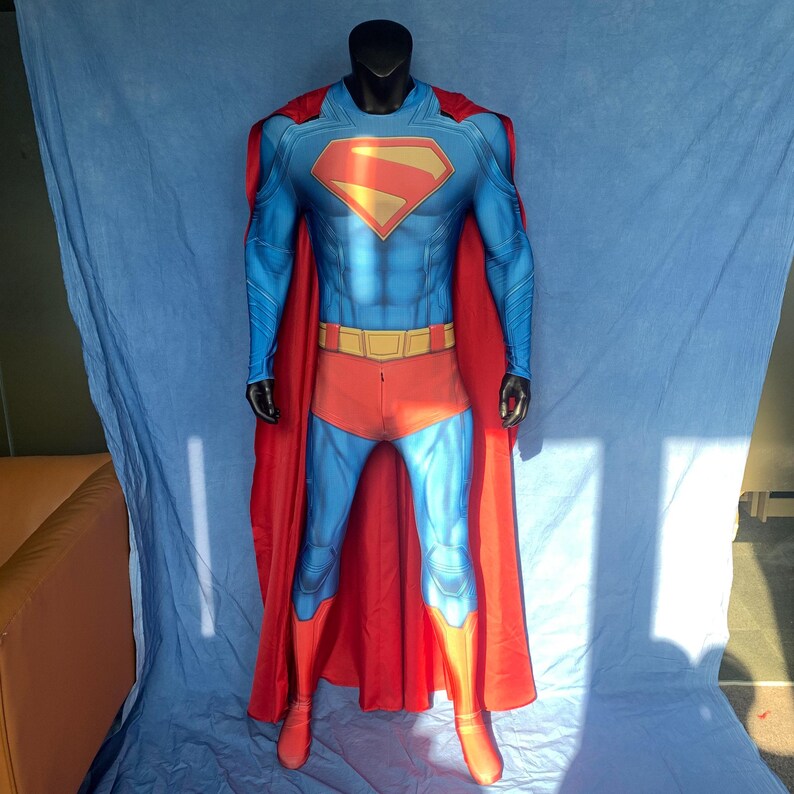 Clark Kent Costume Superman: Legacy Cosplay Bodysuit Outfit Handmade ...