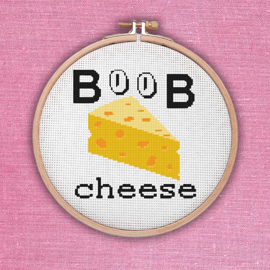 Boob Cheese Cross Stitch Pattern - Etsy