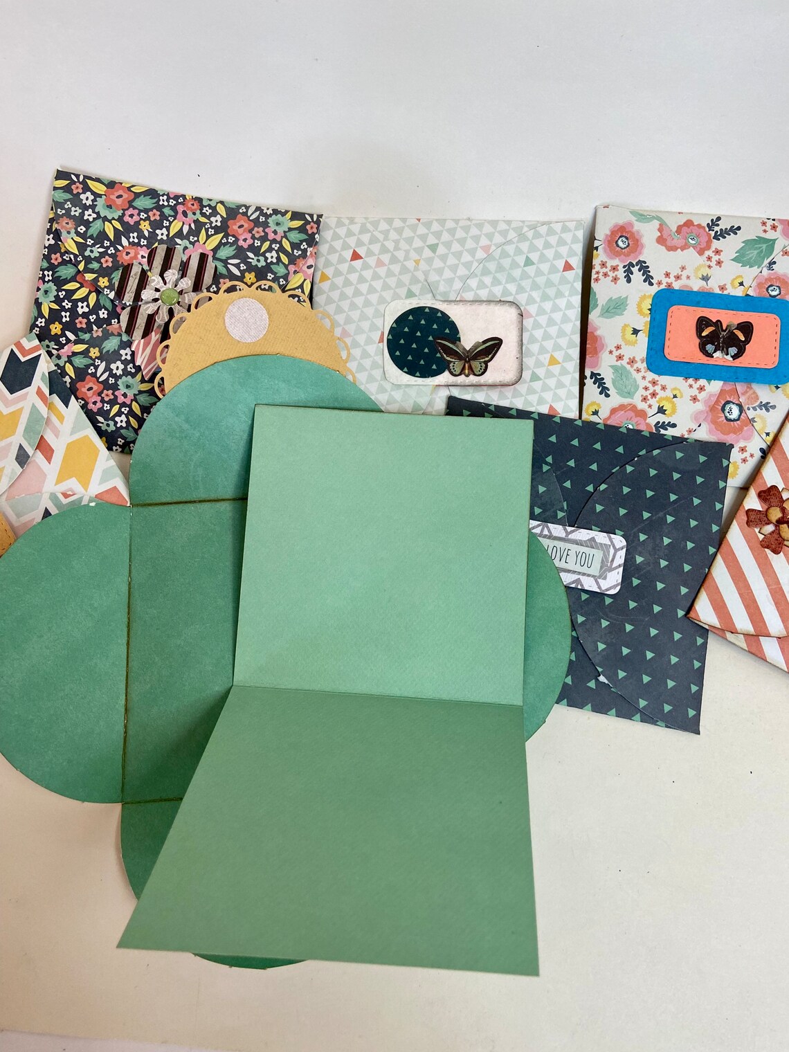 Colorful Embellished Blank Note Cards With Envelopes Set of 4 Random - Etsy