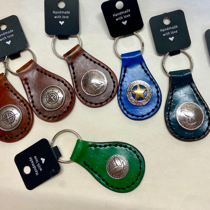 Leather Key Fob - Etsy