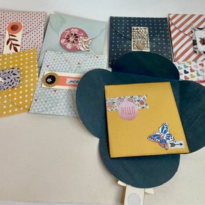 Colorful Embellished Blank Note Cards With Envelopes Set of 4 Random - Etsy