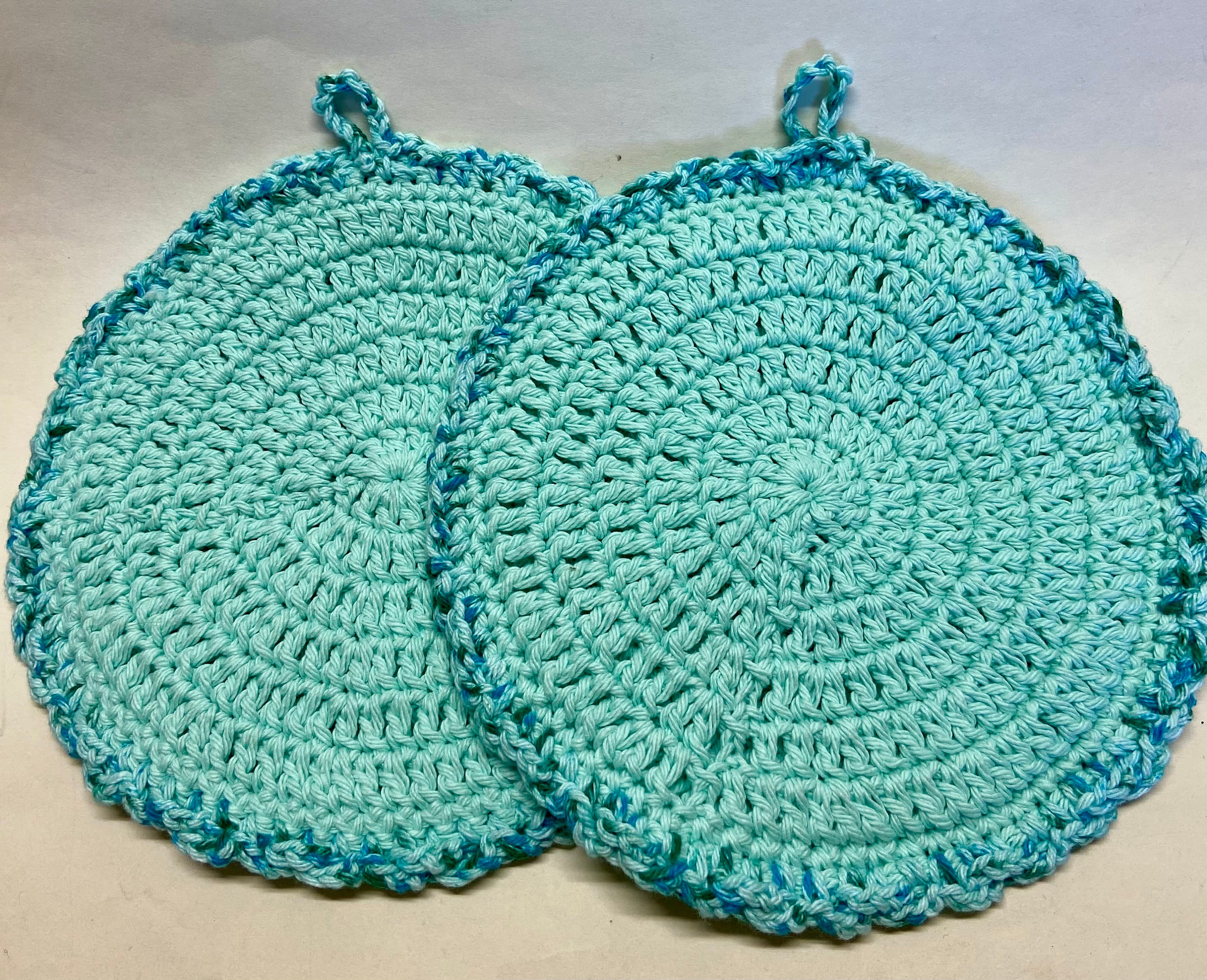Crochet Potholders: Double Sided Cotton Trivets, Set of 2 - Etsy