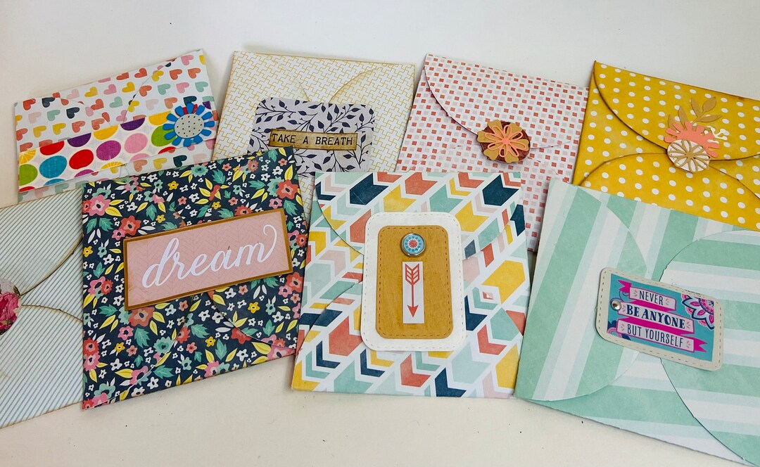 Colorful Embellished Blank Note Cards With Envelopes Set of 4 Random - Etsy
