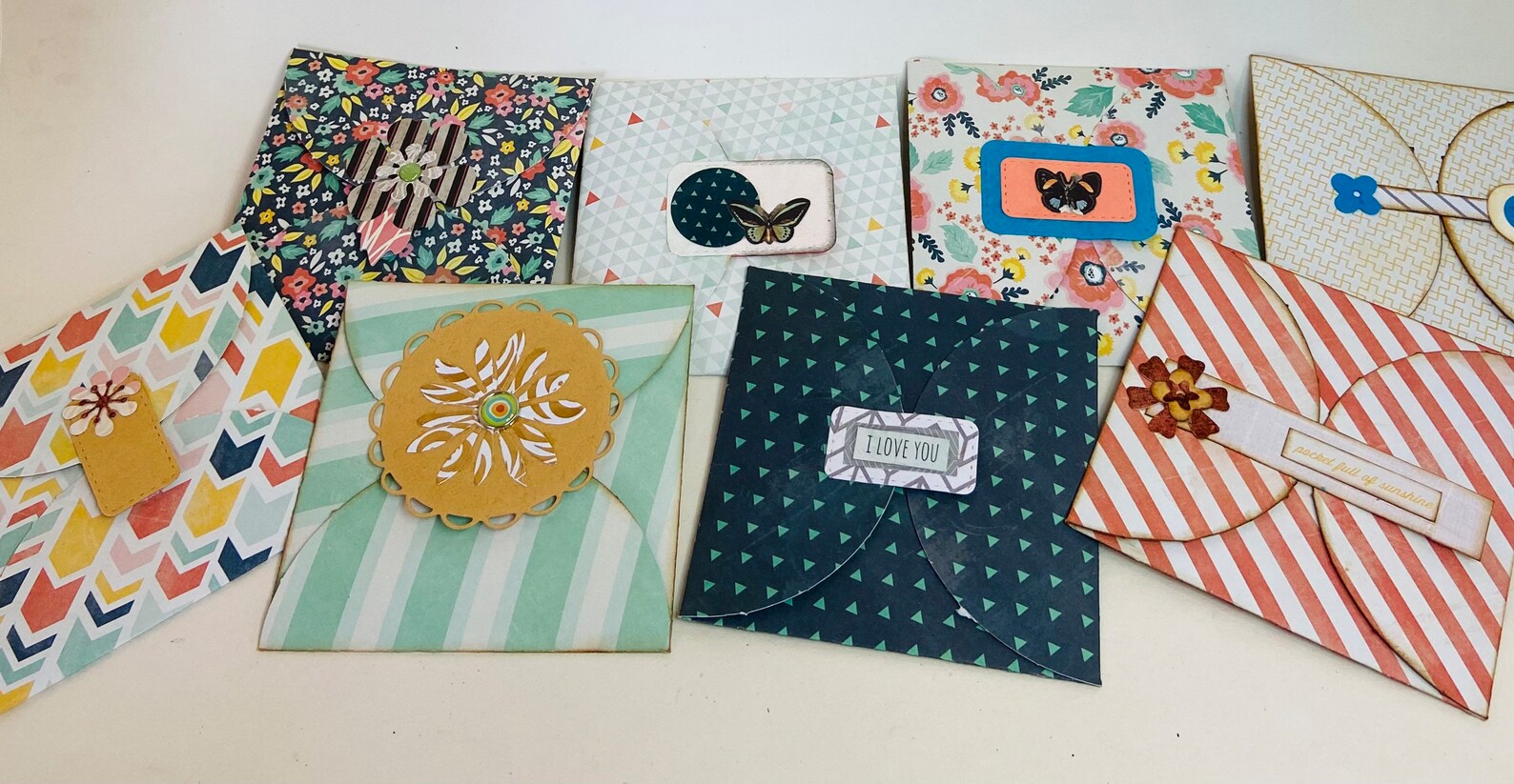 Colorful Embellished Blank Note Cards With Envelopes Set of 4 Random - Etsy