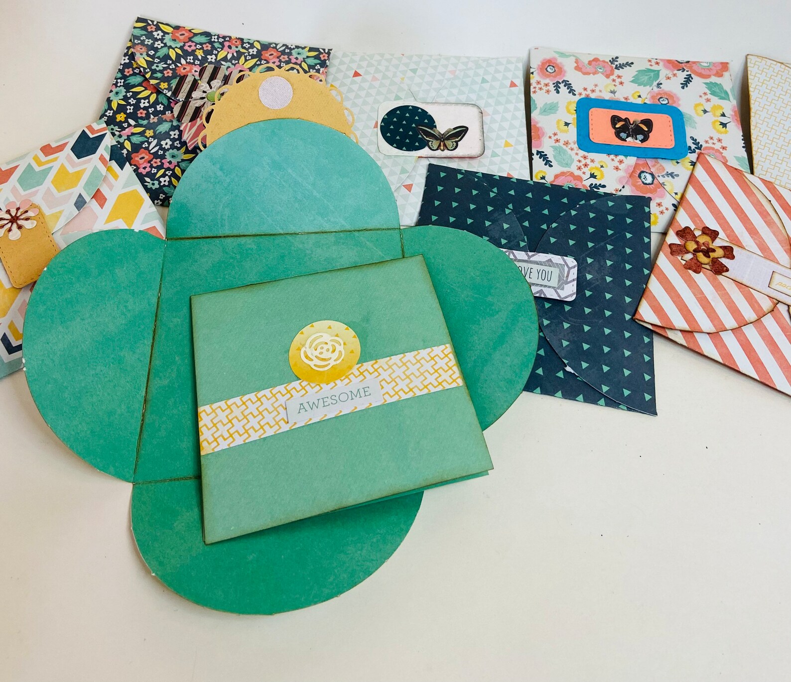 Colorful Embellished Blank Note Cards With Envelopes Set of 4 Random - Etsy