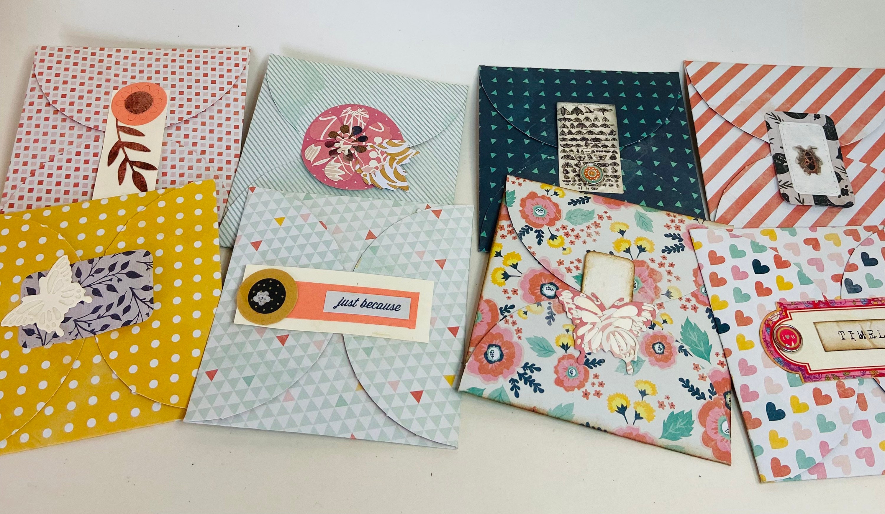 Colorful Embellished Blank Note Cards With Envelopes Set of 4 Random - Etsy