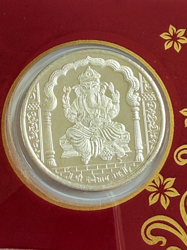 999 Pure Silver Indian Coins | Indian Pure Silver Coin | Ganesh Coin ...