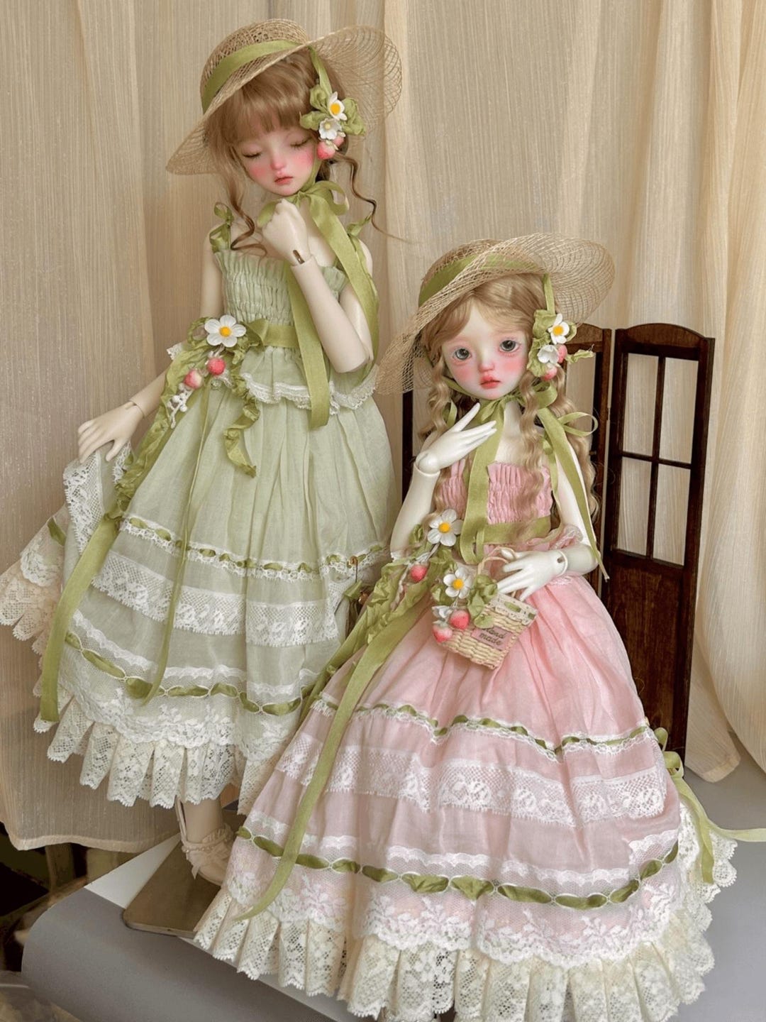 1/4 BJD Dress Custome Dress, Mdd Msd 45cm Bjd Clothes, Bjd Clothes Rococo Dress, Custom 1:4 Doll ...