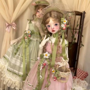 1/4 BJD Dress Custome Dress, Mdd Msd 45cm Bjd Clothes, Bjd Clothes Rococo Dress, Custom 1:4 Doll ...