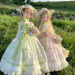 1/4 BJD Dress Custome Dress, Mdd Msd 45cm Bjd Clothes, Bjd Clothes Rococo Dress, Custom 1:4 Doll ...